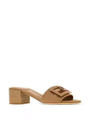 Fendi Baguette Leather Mules