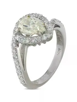 LB EXCLUSIVE 14k White Gold Diamond Bypass Ring