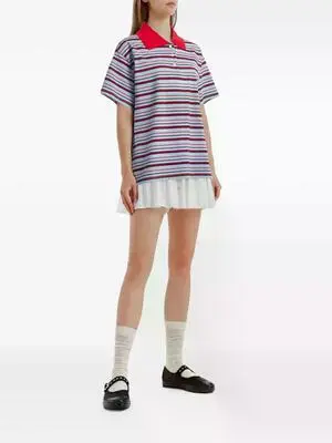 TOUT A COUP Striped Short-sleeve Polo Shirt
