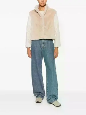 Herno Powder Pink Faux Fur Panel Jacket