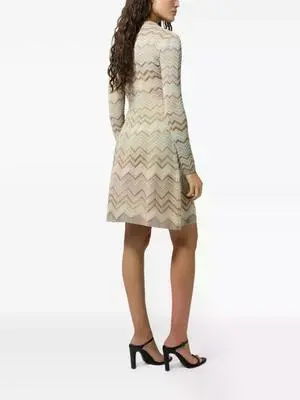 Missoni Zigzag Knit Long Sleeve Dress
