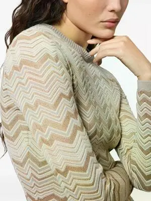 Missoni Zigzag Knit Long Sleeve Dress
