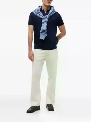Tommy Hilfiger Ribbed-trim Polo Shirt - Blue