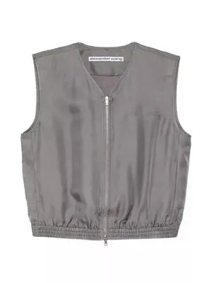 Alexander Wang Zip-up Silk Vest Top