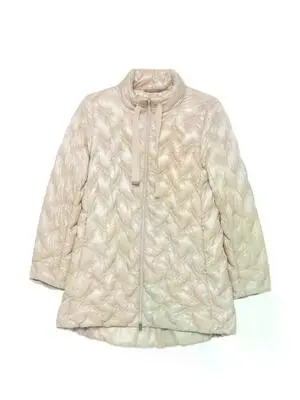 Herno Quilted High-neck Coat - Neutrals