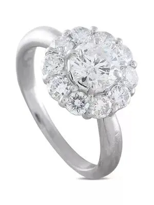 LB EXCLUSIVE Platinum Diamond Halo Ring