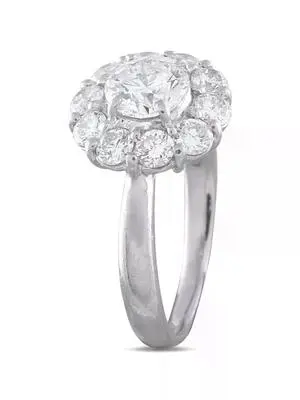 LB EXCLUSIVE Platinum Diamond Halo Ring