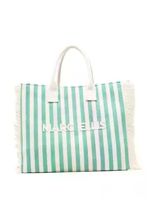 MARC ELLIS S. Joan Stripe Tote Bag - Neutrals