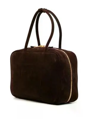 Miu Miu Large Suede Logo Beau Shoulder Bag