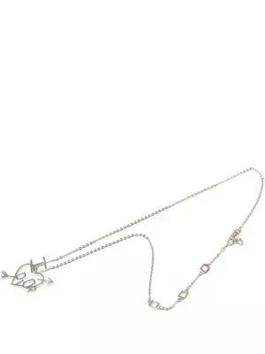 Dior I Love " Brass Pendant Necklace - Silver