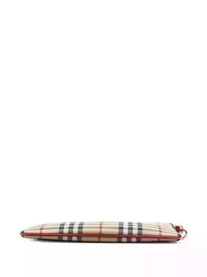 Burberry Peyton Haymarket Check Canvas Crossbody Bag - Red