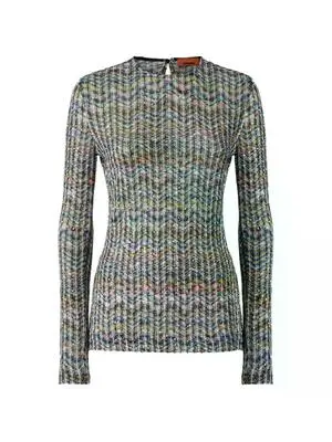 Missoni Zigzag Knit Sweater - Blue