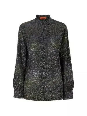 Missoni Sequin Embellished Zigzag Shirt - Black