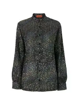 Missoni Missoni Sequin Embellished Zigzag Shirt Black