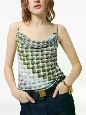 Missoni Sleeveless Draped Neckline Top - Green