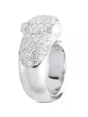Cartier Panthère Diamond Ring In 18k White Gold - Silver