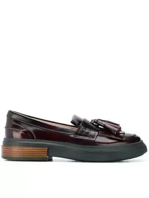 TOD'S Tasseled Leather Flatform Loafers
