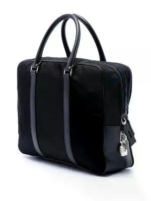 Prada Saffiano Trimmed Tessuto Business Bag