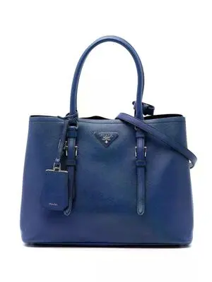 Prada Saffiano Leather Tote - Blue