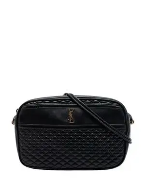 Saint Laurent Quilted Lambskin Victoire Camera Bag - Black