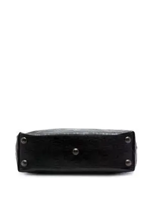 Gucci Embossed Studded Leather Horsebit Tote Bag