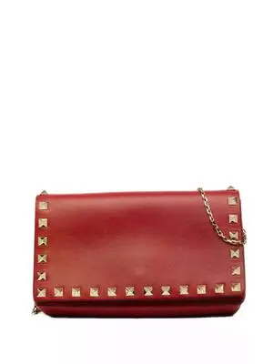 Valentino Garavani Rockstud Chain Flap Crossbody Bag - Red
