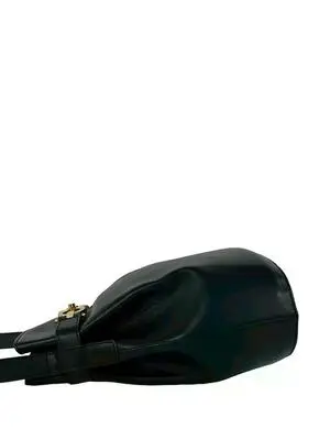 FERRAGAMO Leather Gancini Bucket Bag