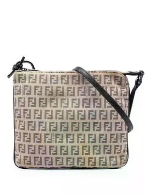 Fendi Zucchino Canvas Crossbody Bag - Neutrals
