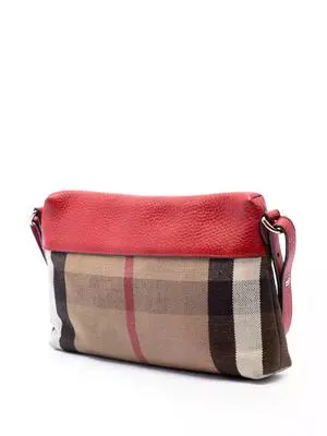 Burberry Small Mega Check Canvas Farley Crossbody Bag