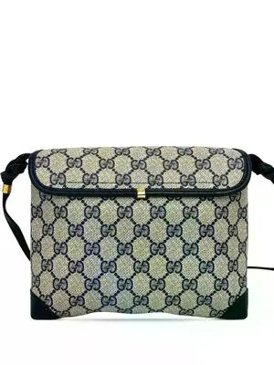 Gucci Gg Supreme Interlocking G Crossbody Bag - Neutrals