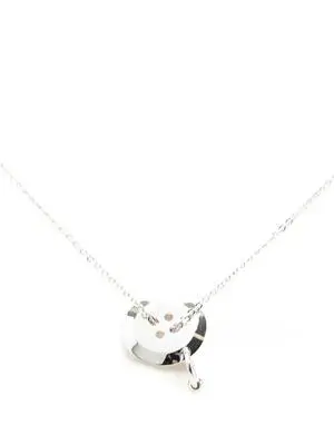 Dior Brass Button Pendant Necklace