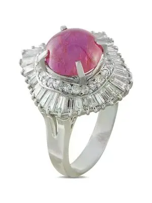 LB EXCLUSIVE Platinum Ruby And Diamond Ring