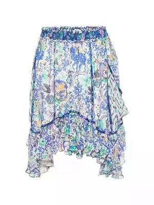 ISABEL MARANT VINTAGE Viviane Printed Mini Skirt - Blue