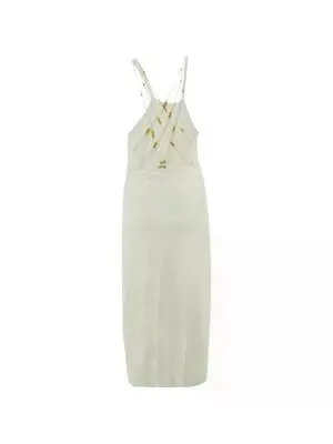 Sandro Bead-embellished Knit Midi Dress - Neutrals