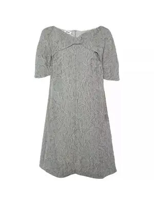 Moschino Floral Jacquard Bow-detail Shift Dress - Grey