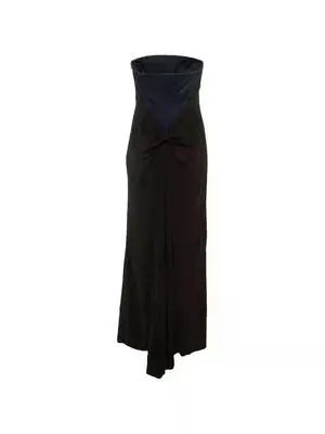 Paule Ka Strapless Bow-detail Maxi Dress