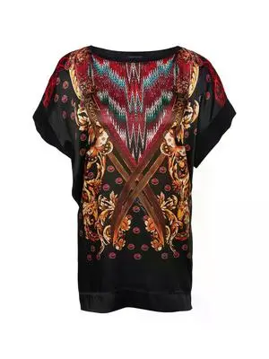 Just Cavalli Printed Blouse - Black