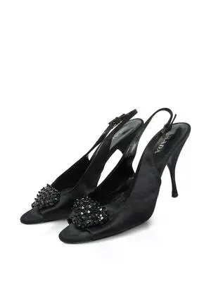 Prada Embellished Slingback Stiletto Pumps