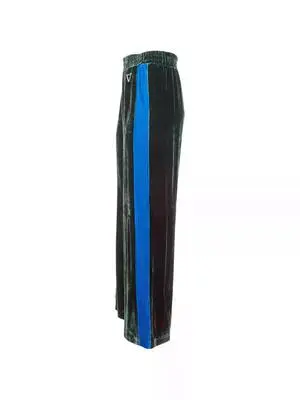 DION LEE Velvet Side-stripe Trousers