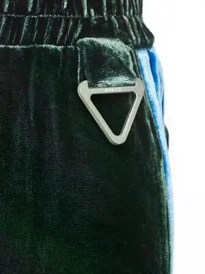 DION LEE Velvet Side-stripe Trousers