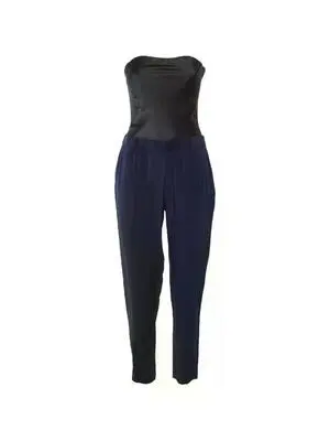 Maje Strapless Crepe Jumpsuit - Blue