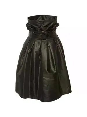 Fendi Faille Strapless Ruffled Dress