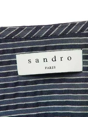 Sandro Striped Plunge-neck Dress