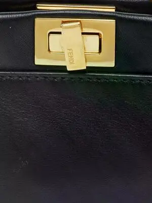 Fendi Micro Peekaboo Leather Tote Bag