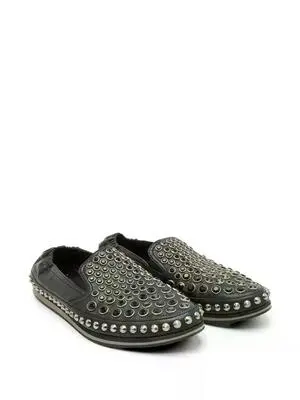 Prada Embellished Slip-on Sneakers - Black