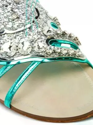 Miu Miu Embellished Flat Sandals