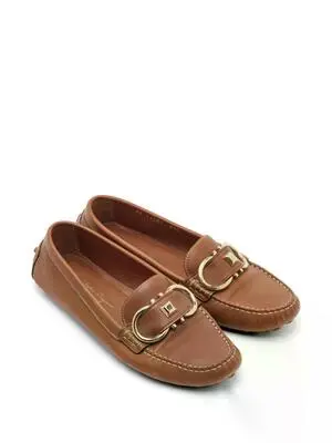 FERRAGAMO Gancini Loafers - Brown