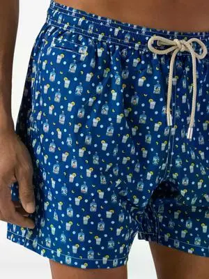 MC2 SAINT BARTH Micro Graphic-print Swim Shorts - Blue