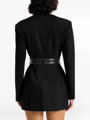 Manière De Voir Sierra Double-breasted Belted Blazer Dress - Black