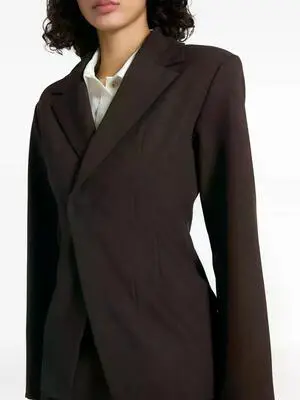 Manière De Voir Beatrice Tailored Cinched Blazer - Brown